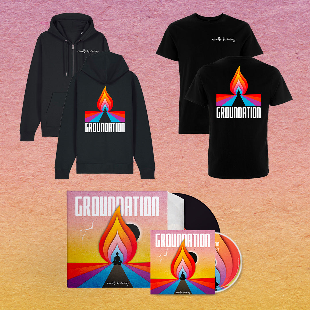 Groundation - Pack Veste zippée + T shirt + album Candle Burning CD + – Bacoshop