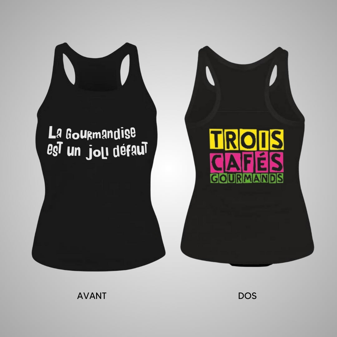 Trois Cafés gourmands - Débardeur femme noir – Bacoshop